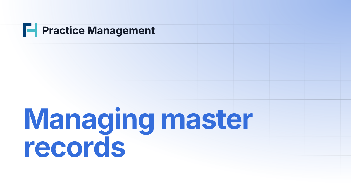 Master templates | Client Portal